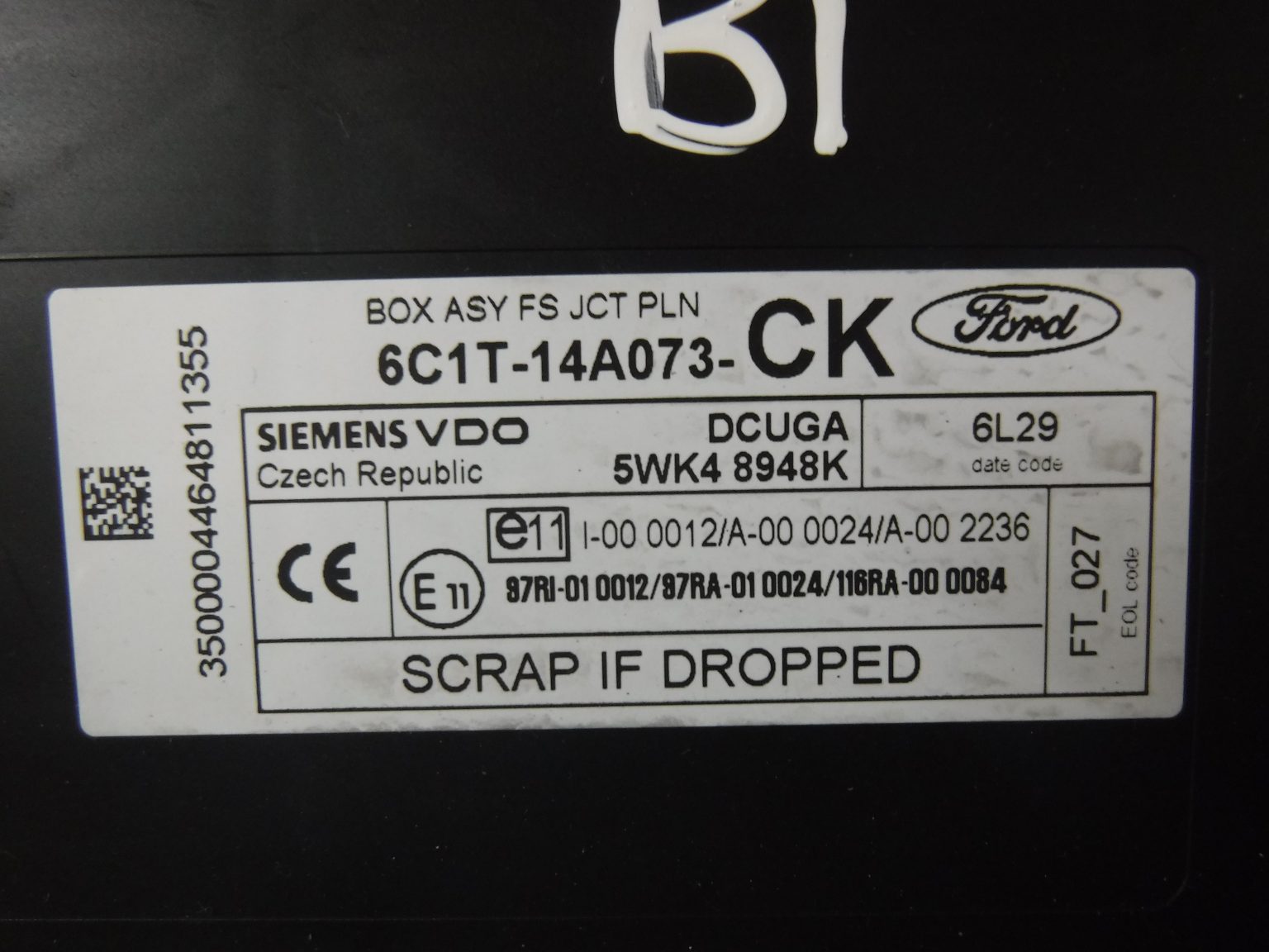 FORD TRANSIT MK 7 BCM – FITS 2007-11- 6C1T-14A073-CK – Van Services Ltd