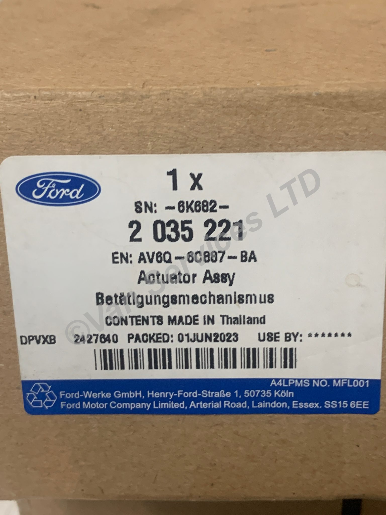NEW Genuine Ford Transit Connect Vauxhall Combo 1.5 Turbo Actuator ...